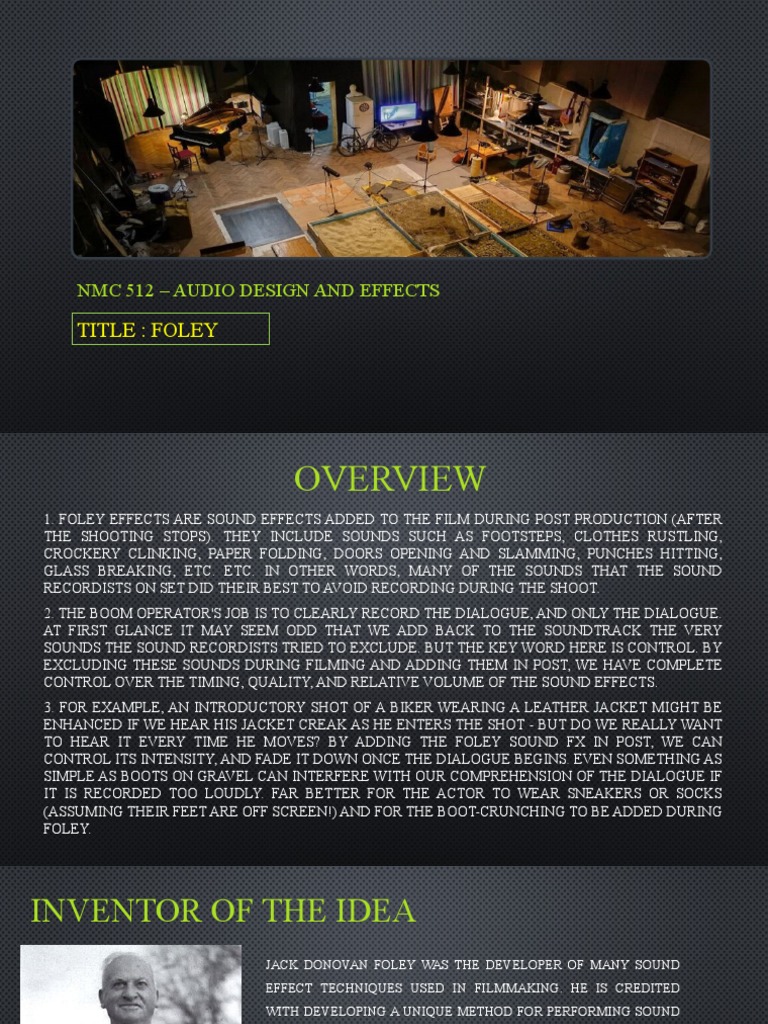 Foley Sound Production Techniques | PDF | Sound Production | Sound