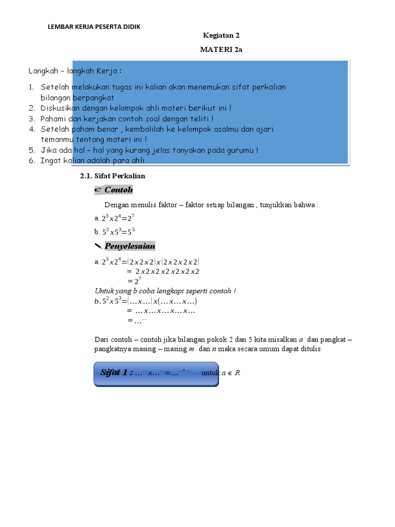 2 LKPD Pangkat Akar | PDF