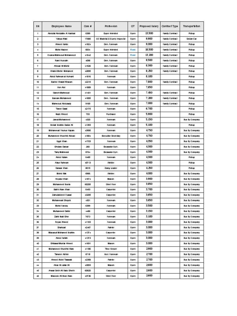 Pay Scale Workshop | PDF