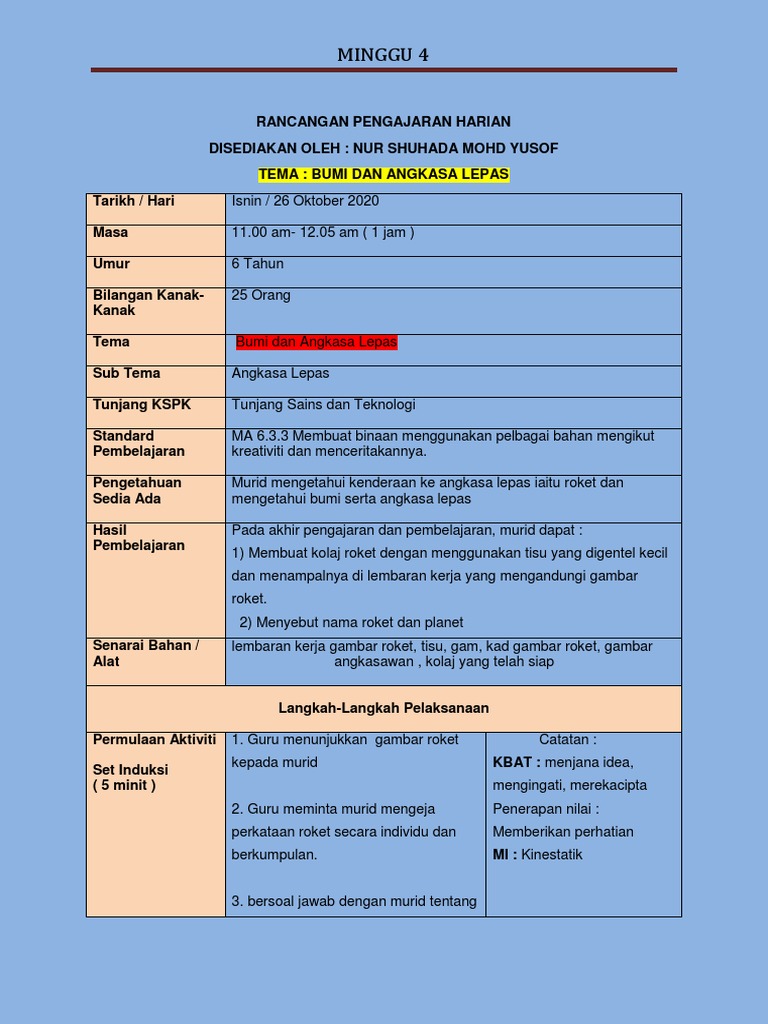 Rph-Minggu 4 Complete | PDF