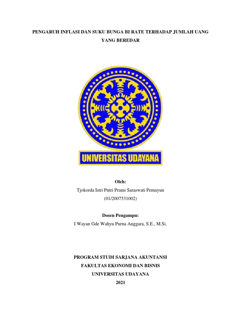 Pengaruh Inflasi Dan Suku Bunga Bi Rate Terhadap Jumlah Uang Yang Beredar | PDF