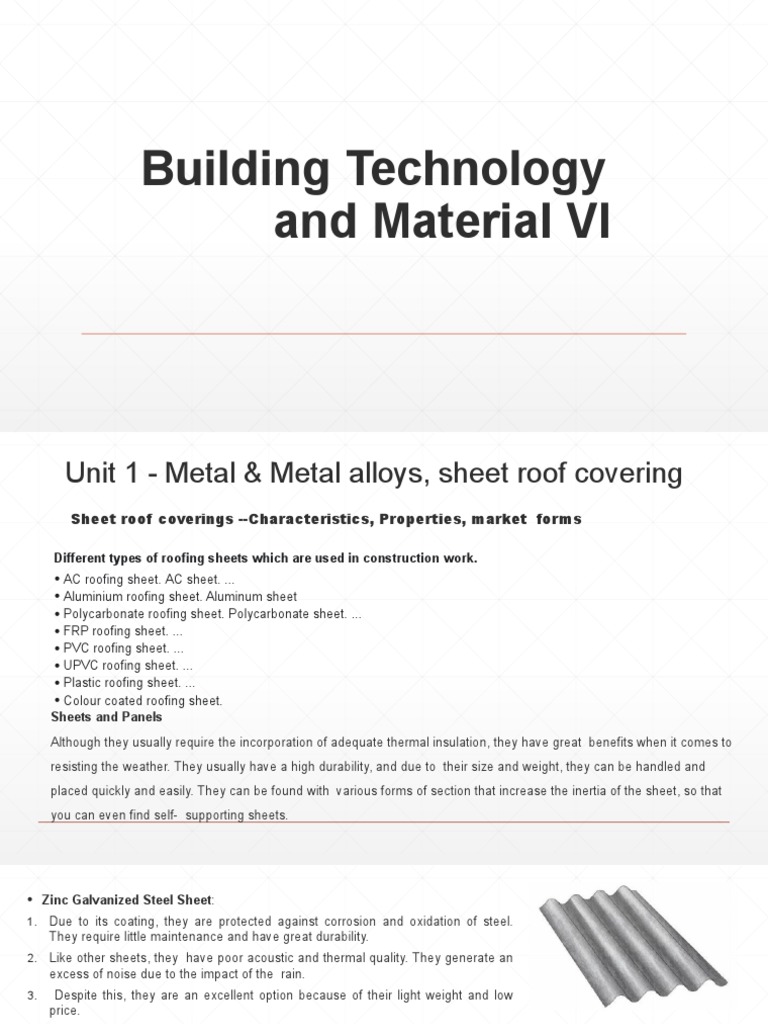 BCM VI Unit 01 | PDF | Sheet Metal | Corrosion