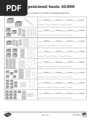 Hojas De Trabajo De Valor Posicional Twinkl