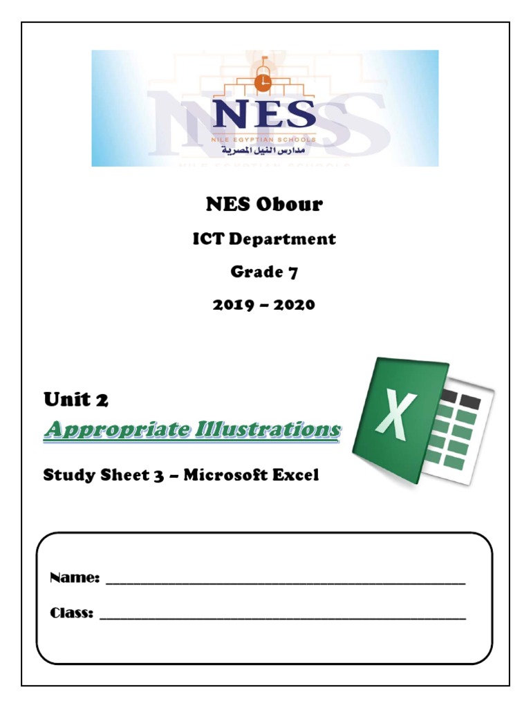 Microsoft Excel Study Guide for Grade 7 | PDF | Chart | Microsoft Excel