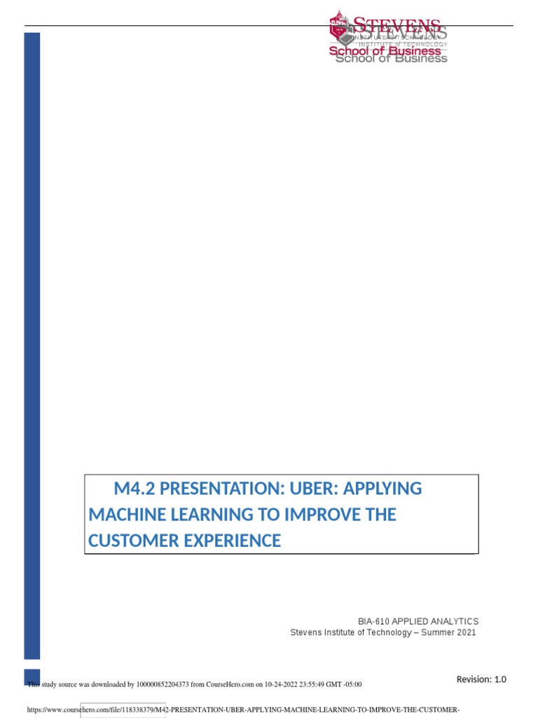 m4.2 Presentation Uber Applying Machine Learning To Improve The ...