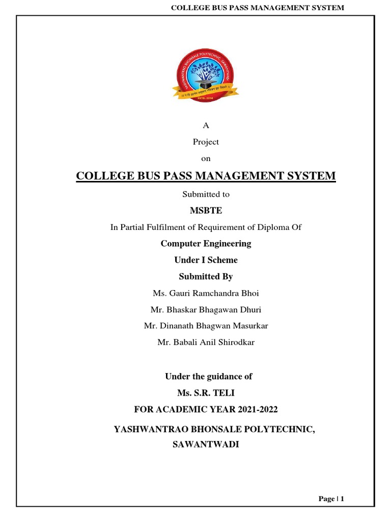 Bus Pass Management Report | PDF | World Wide Web | Internet & Web