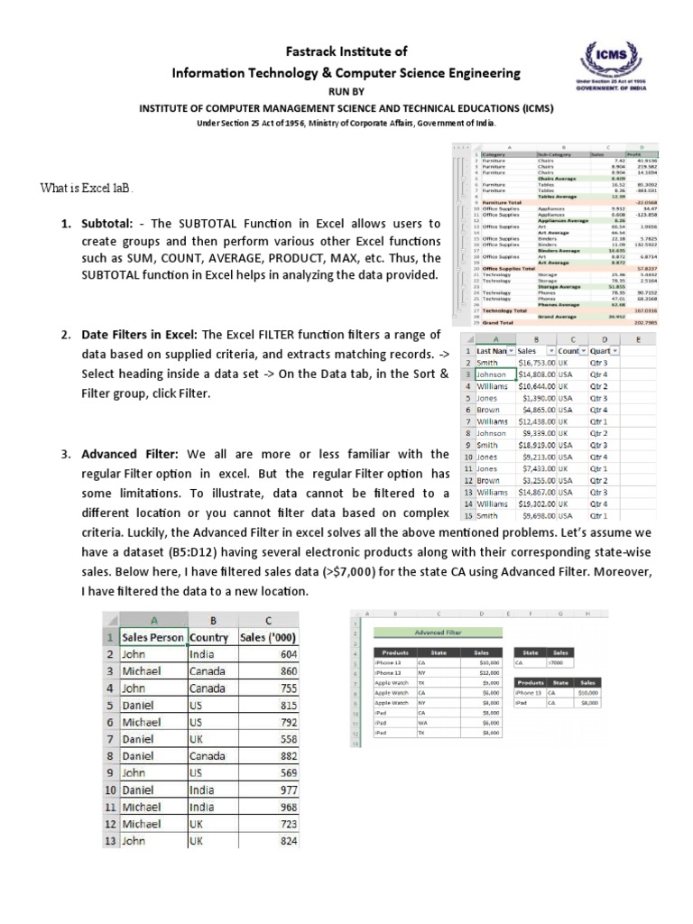 Excel Notes | PDF | Microsoft Excel | Data Excel Notes | PDF | Microsoft Excel | Data
