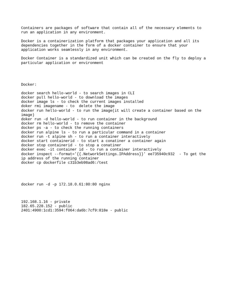 Docker Commands Pdf