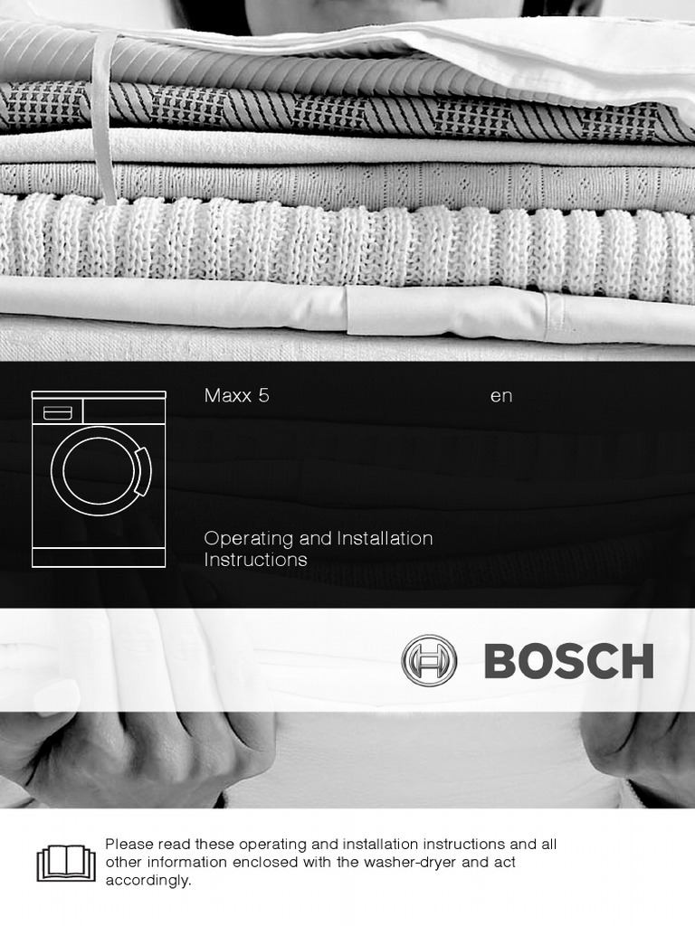 Bosch Maxx5 Manual (Washing Machine) | PDF | Laundry | Textiles