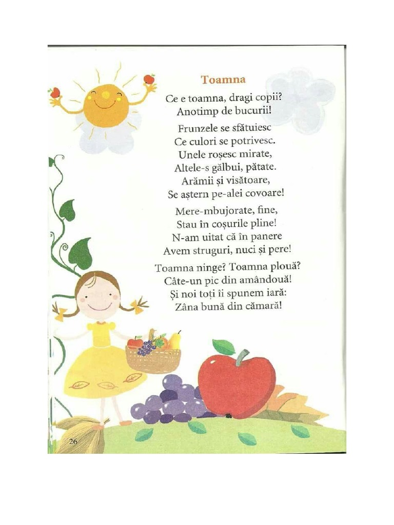 Toamna - Poezii Si Poze de Colorat | PDF