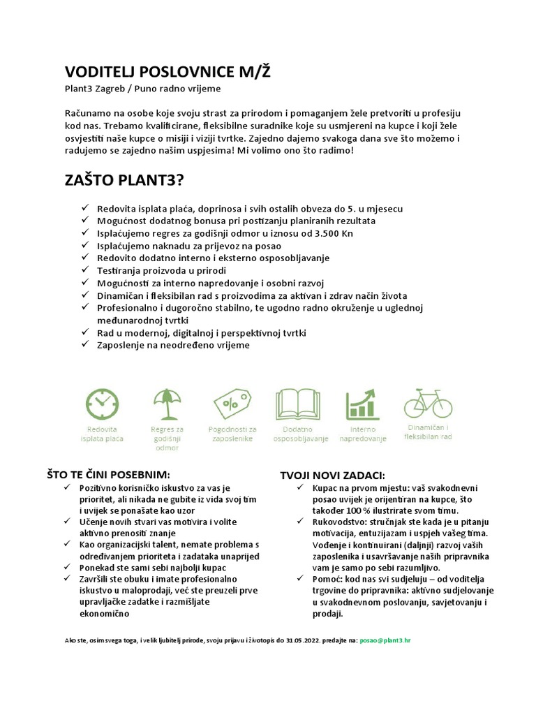 Voditelj Poslovnice M | PDF