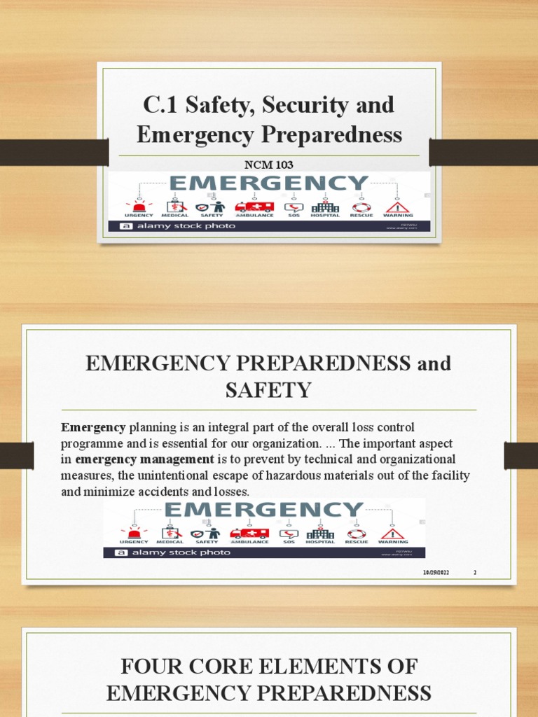 c.2 Safety Security and Emergency Preparedness | PDF | Emergency Management | Safety