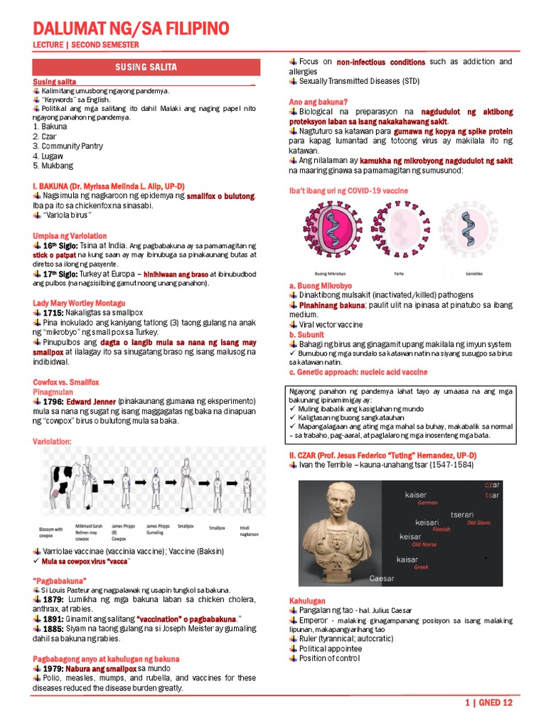 Dalumat Ng/Sa Filipino: Susing Salita | PDF