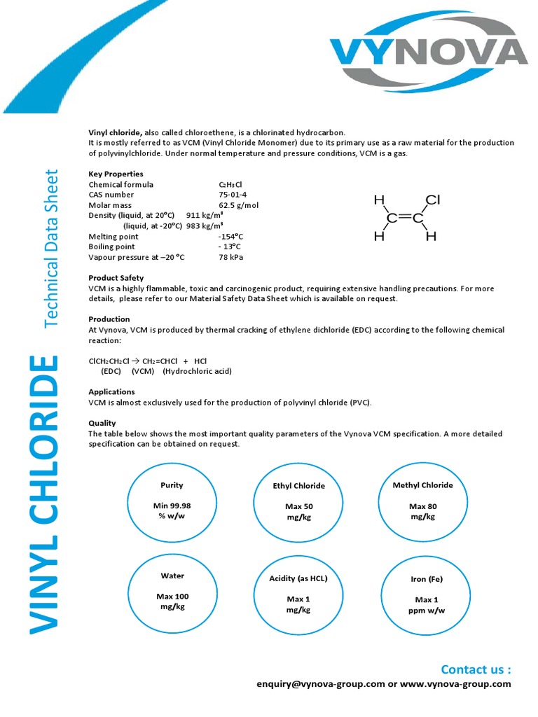 Tds Vynova VCM | PDF | Physical Chemistry | Chemistry