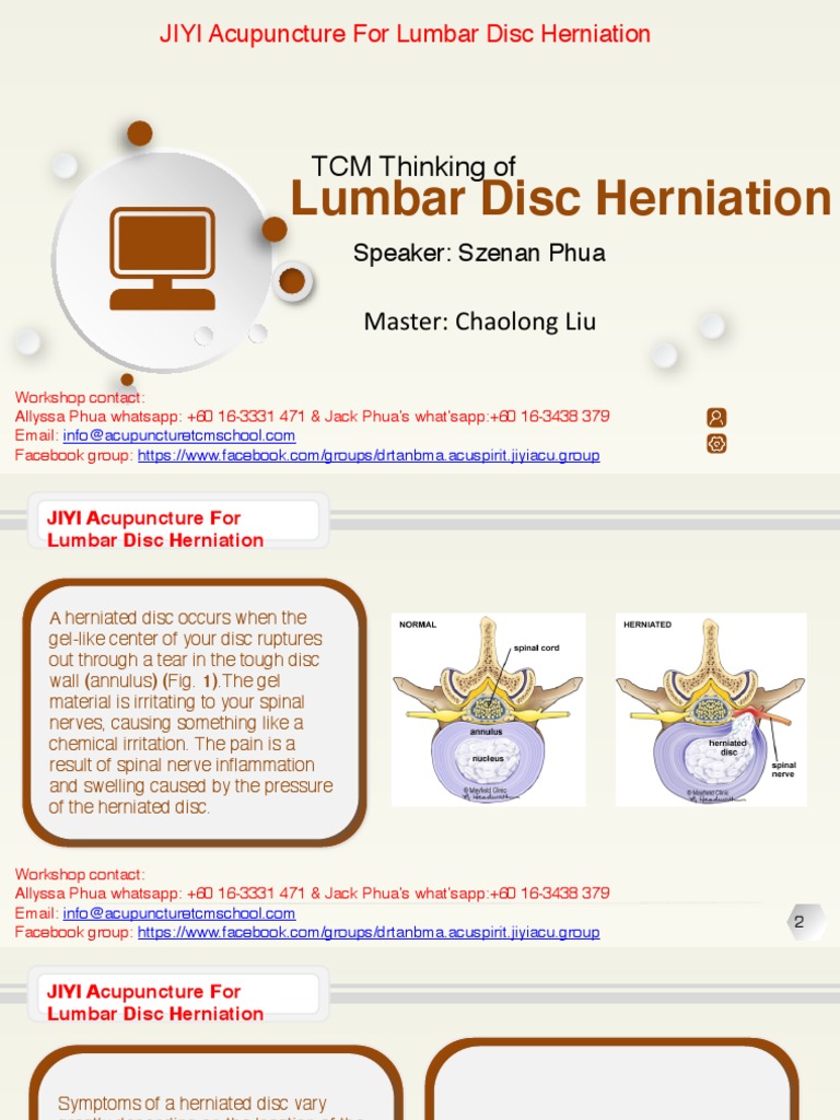JIYI Acupuncture for Herniated Discs | PDF | Diseases And Disorders ...