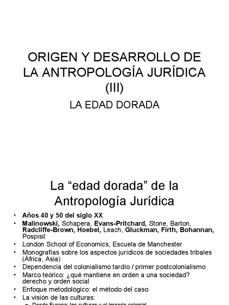 Origen y Desarrollo de La Antropolog A Jur Dica III 2016 | PDF | Sociedad | Antropología