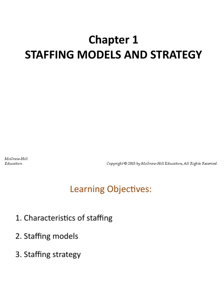 Chapter 1 - Staffing Models and Strategy | PDF | Human Resources ...