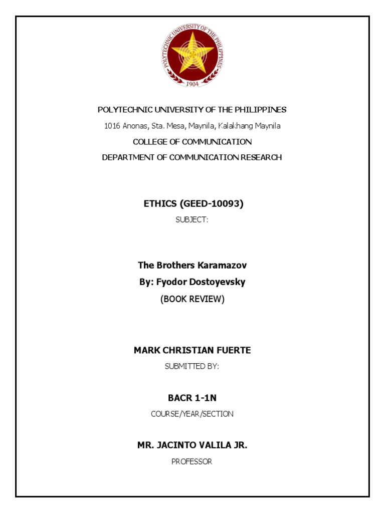 Polytechnic University Of The Philippine Pdf The Brothers Karamazov