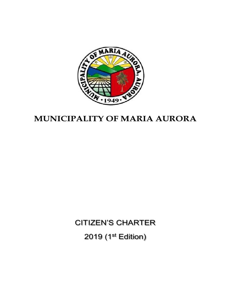 Maria Aurora Citizen's Charter 2019 | PDF | Birth Certificate | Taxes