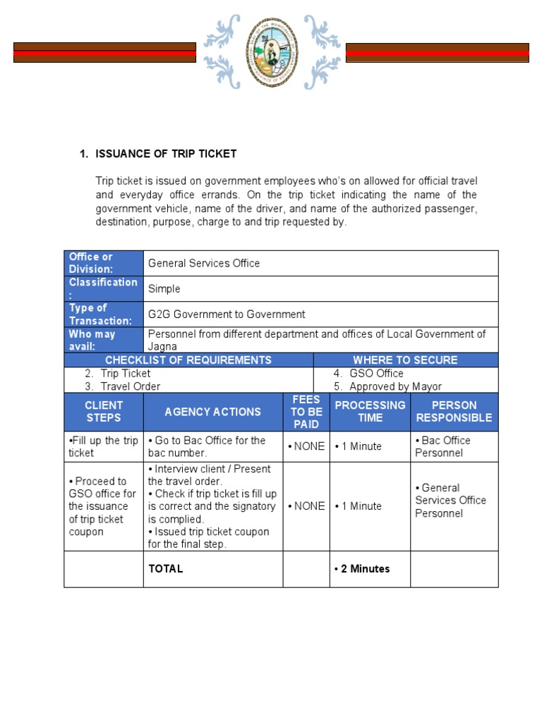GSO Citizen's Charter | PDF