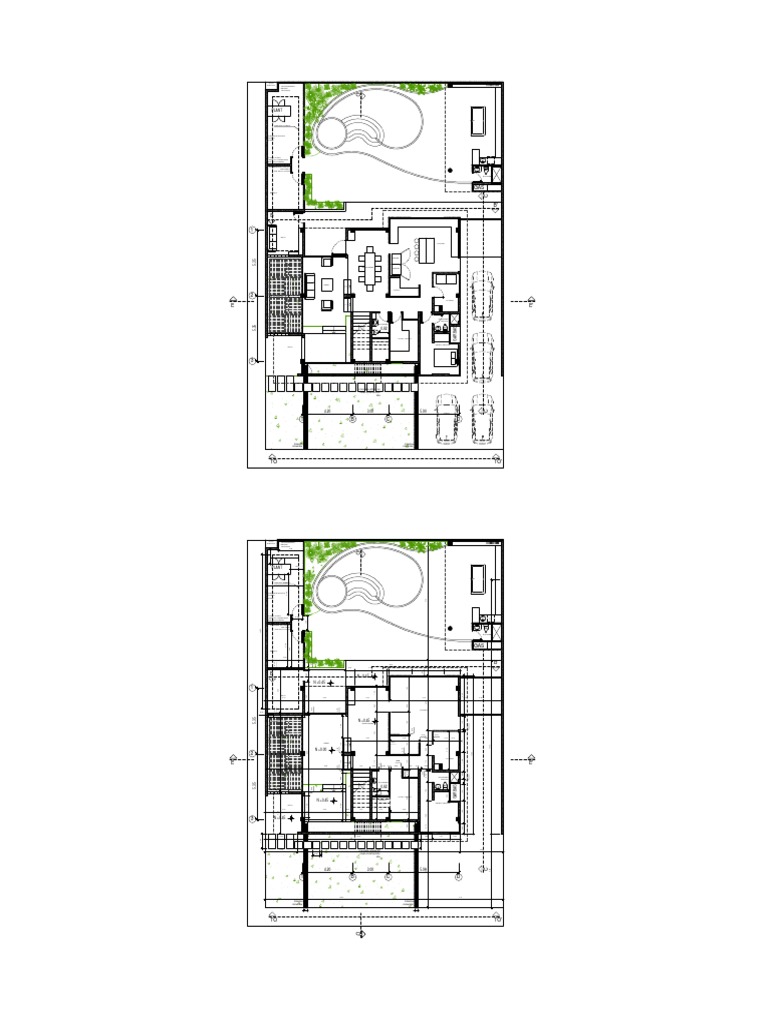 Six Bedrooms Two Storey Residence Autocad Plan Model | PDF | Home
