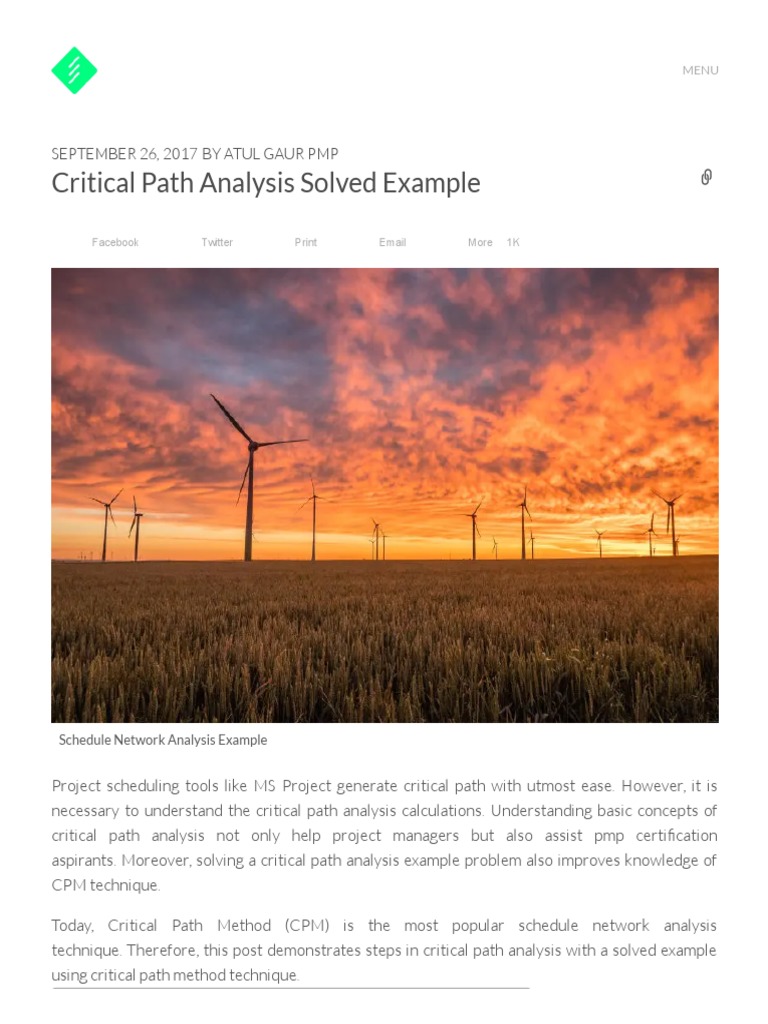 Critical Path Analysis Solved Example - MilestoneTask | PDF | Business | Analysis