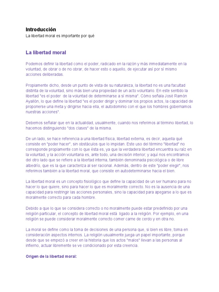 La Libertad y Conciencia Moral-2 | PDF | Moralidad | Libertad