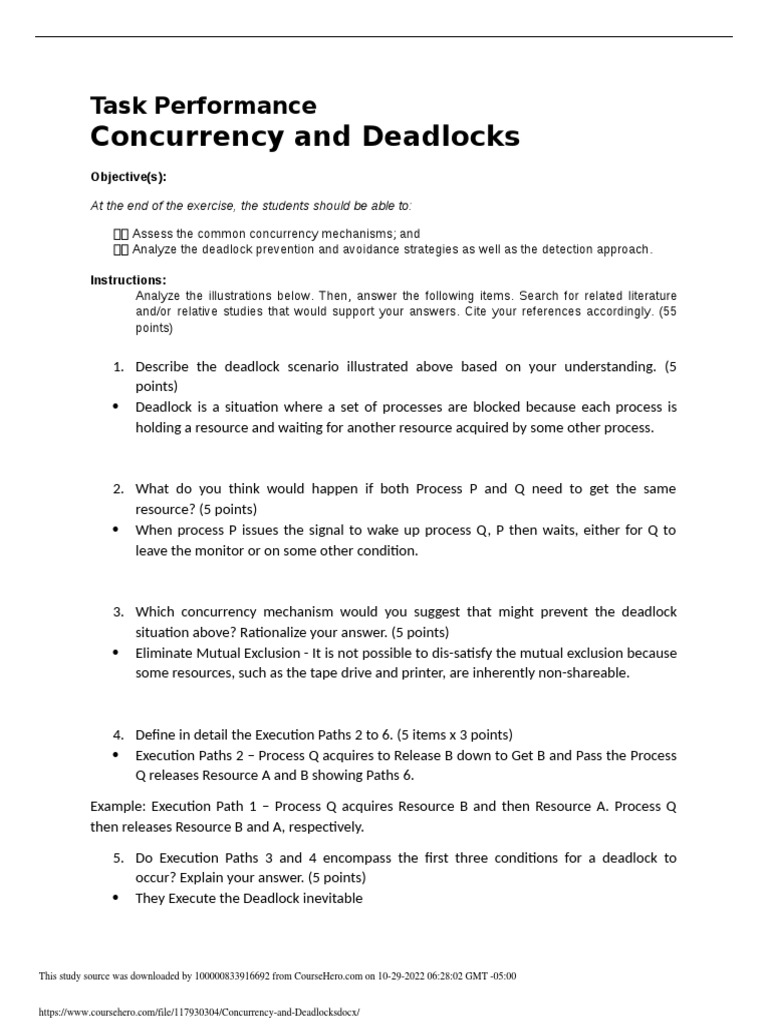 Concurrency And Deadlocks Pdf Computer Programming Computer Science 0686