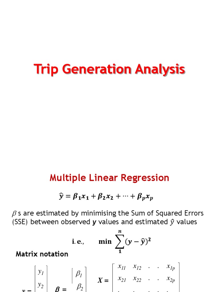 Trip Generation Analysis Pdf Regression Analysis Linear Regression