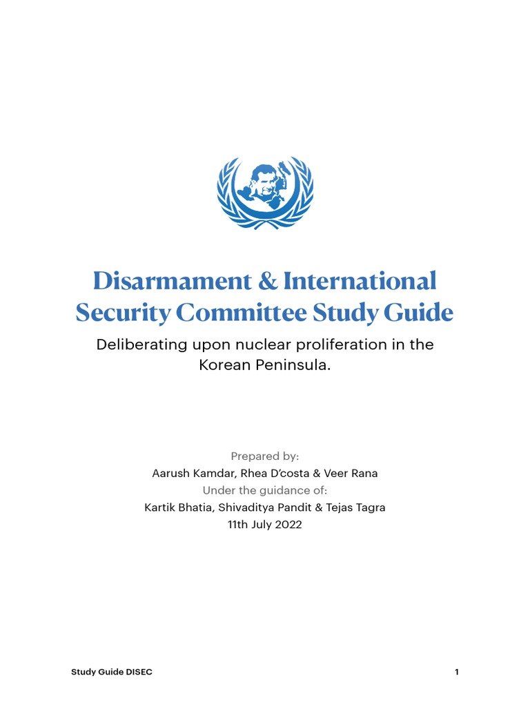 DISEC Study Guide | PDF | North Korea | World Politics
