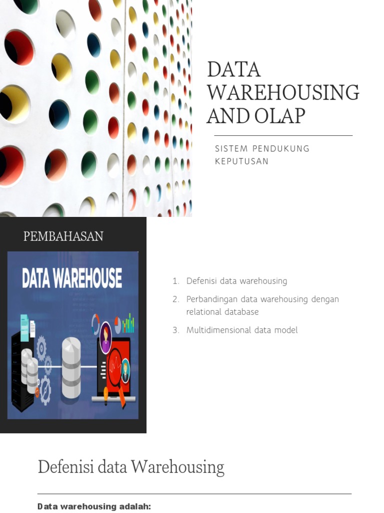Sistem Pendukung Keputusan - Data Warehousing and Olap | PDF