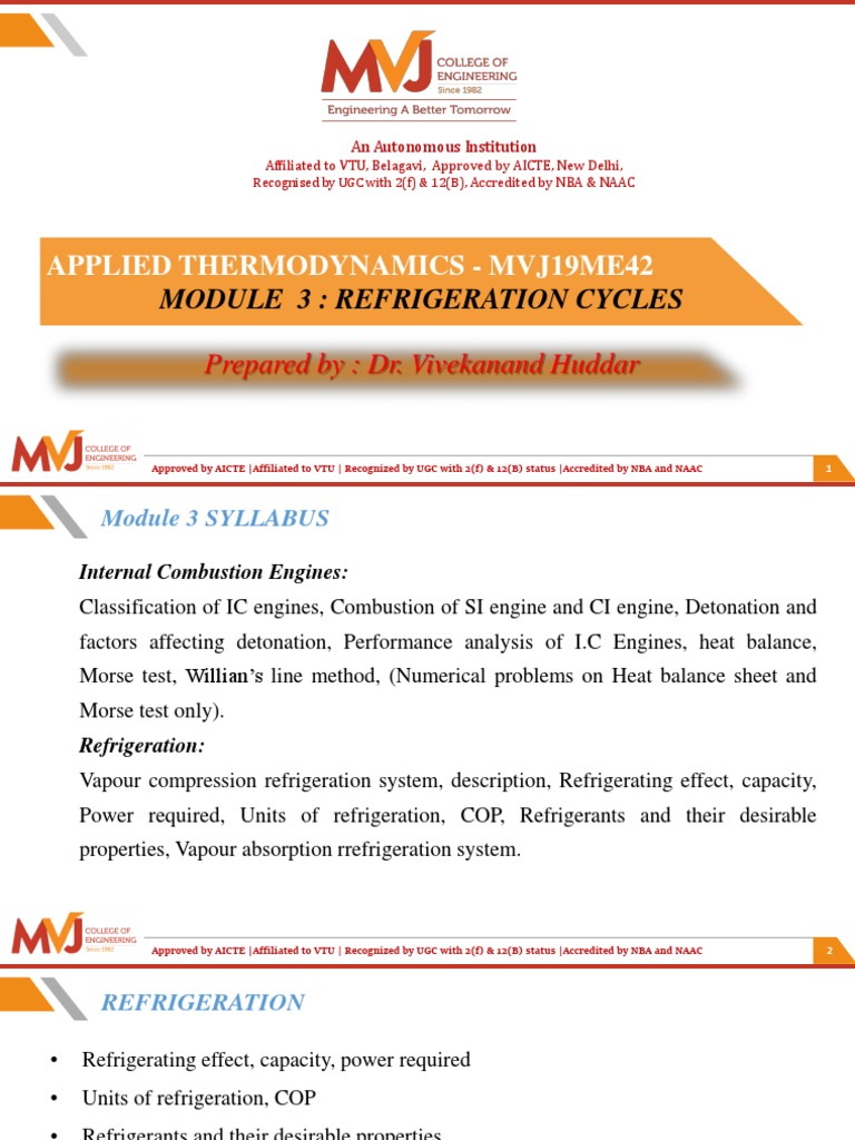 M3 - Refrigeration Cycle | PDF | Heat Pump | Refrigerator
