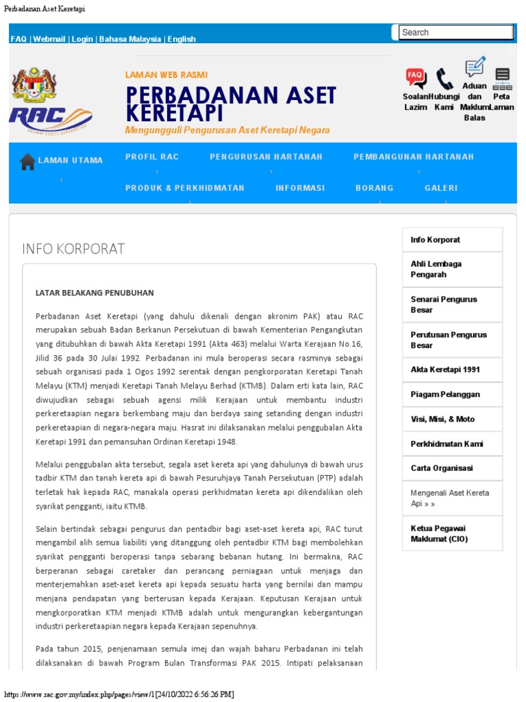 Perbadanan Aset Keretapi | PDF