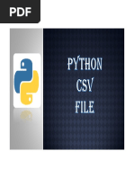 CS-12-File Handling (CSV File) | PDF | Comma Separated Values | Data