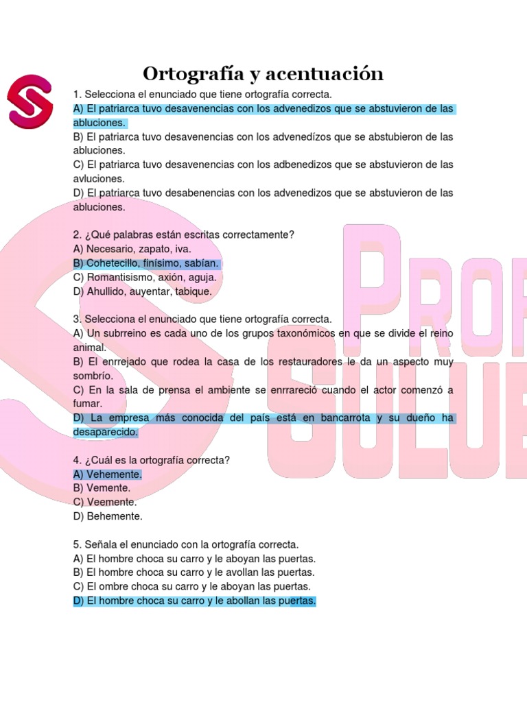 Ortografía y acentuación: Revisión de reglas y ejemplos | PDF | Idiomas | Estudios de idiomas ...