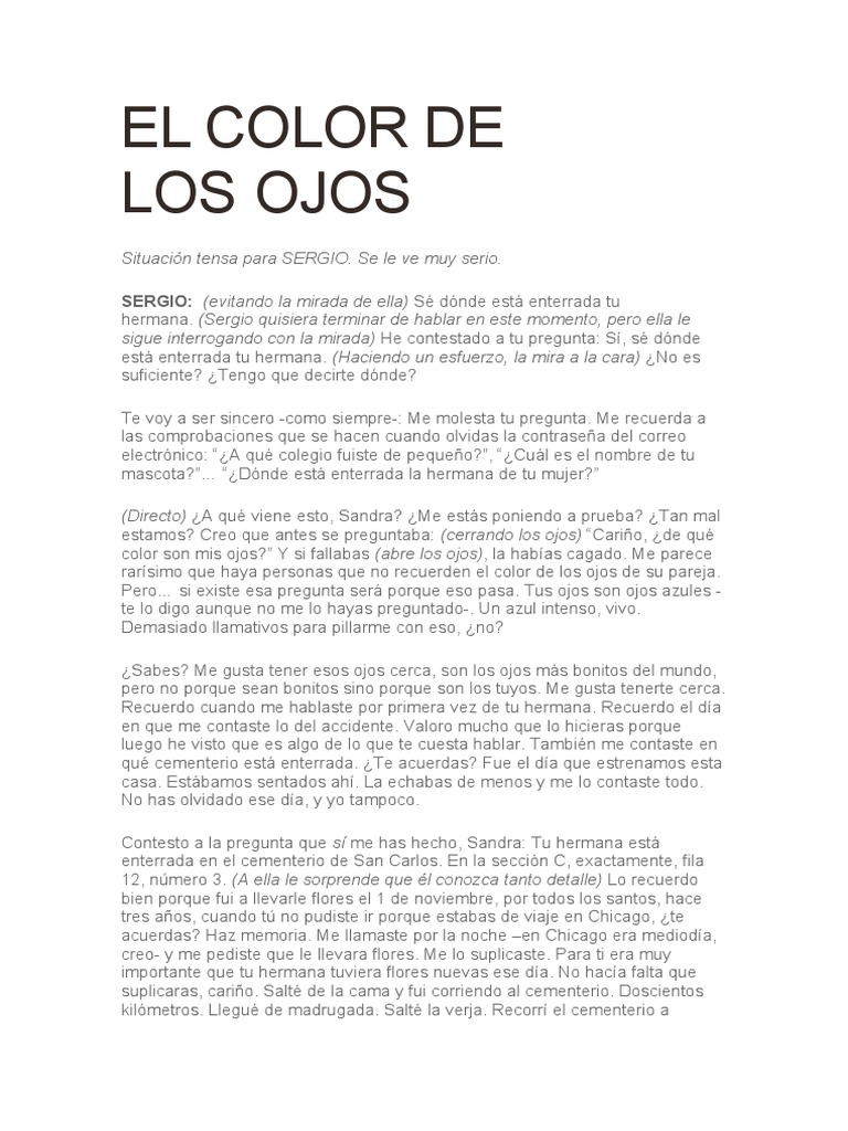 El Color de Los Ojos | PDF
