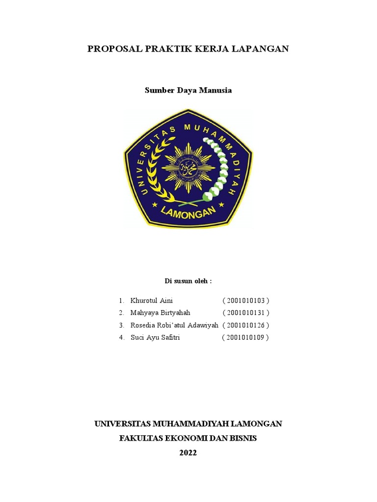 Proposal Praktik Kerja Lapangan | PDF