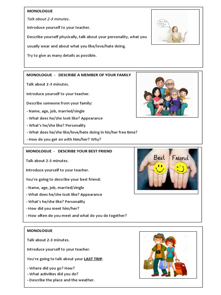 A2-Monologues and Dialogues | PDF | Workweek And Weekend