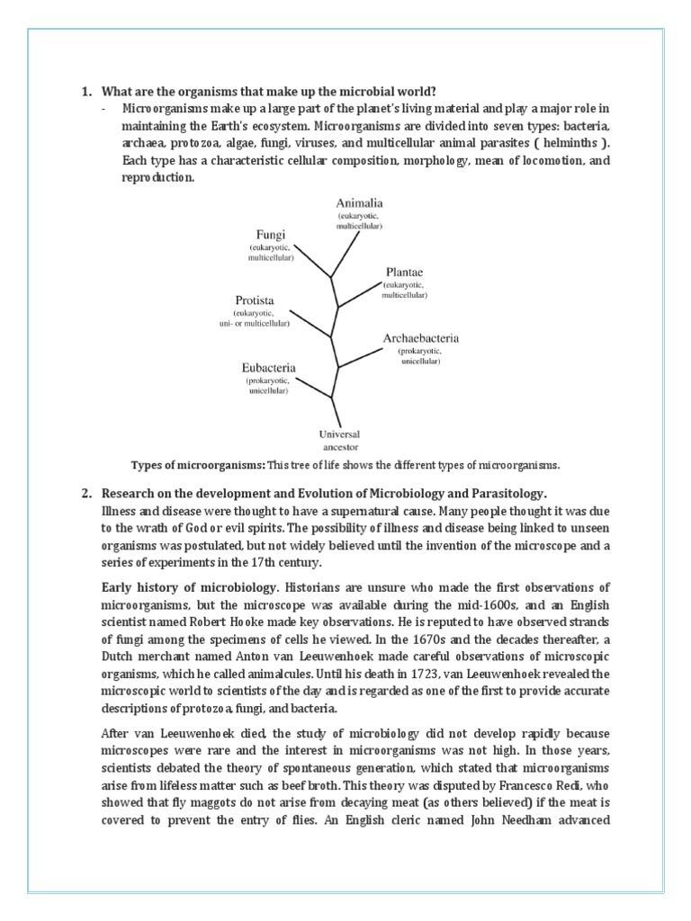 Assignment #1 | PDF | Microorganism | Microbiology