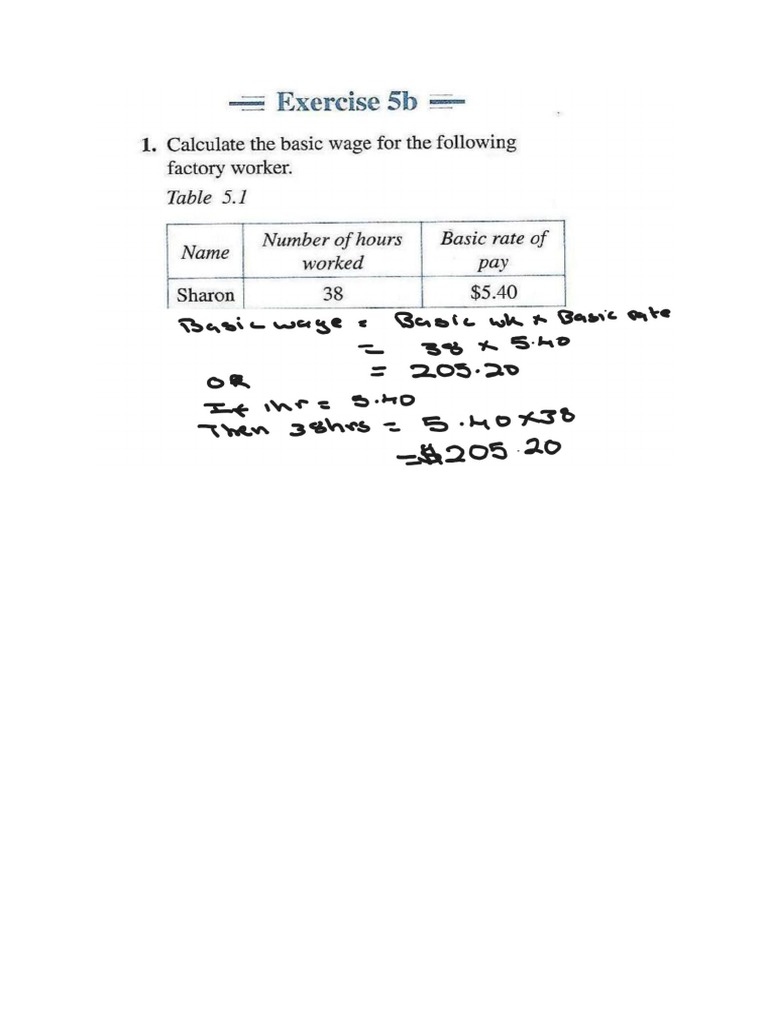 2 Basic Wages Answers | PDF