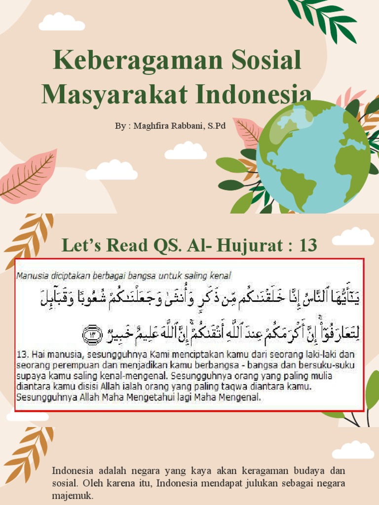 Keberagaman Sosial Indonesia | PDF