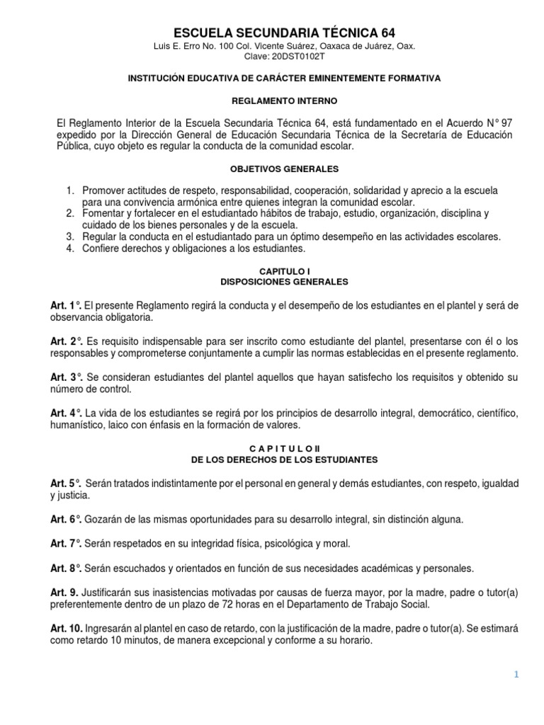 Reglamento Escolar 2022-2023 Actualizado | PDF | Evaluación | Trabajo Social