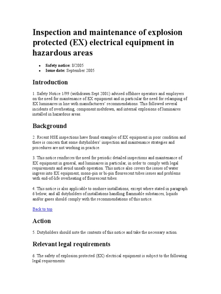 EX Equipment Maintenance Guidelines | PDF | Vacuum Tube | Fluorescent Lamp