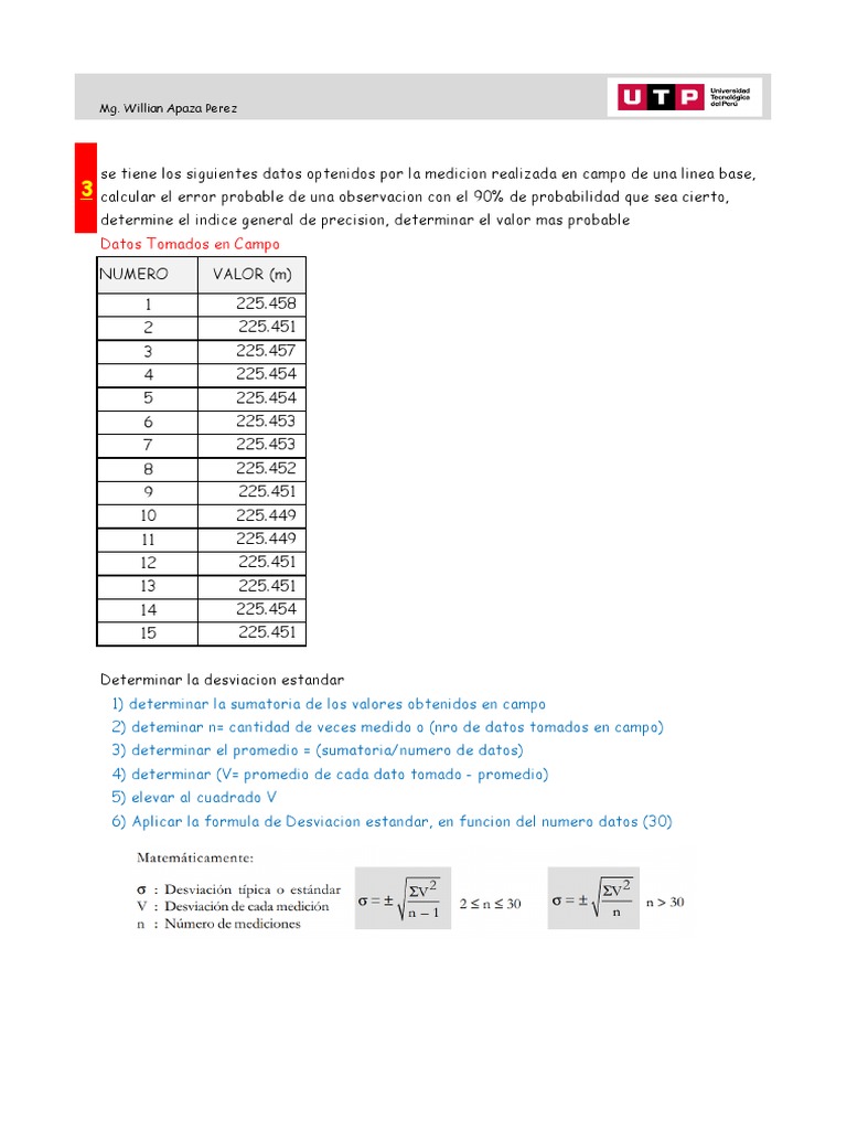 Ejercicio 3 | PDF | Desviación Estándar | Science