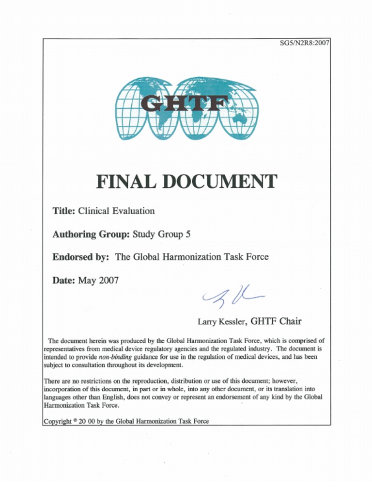GHTF sg5 n2r8 2007 Clin Eval | PDF | Medical Device | Randomized Controlled Trial