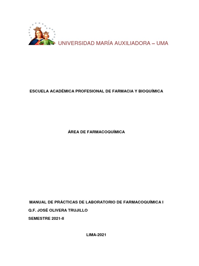 Guia de Prácticas de Farmacoquímica I | PDF