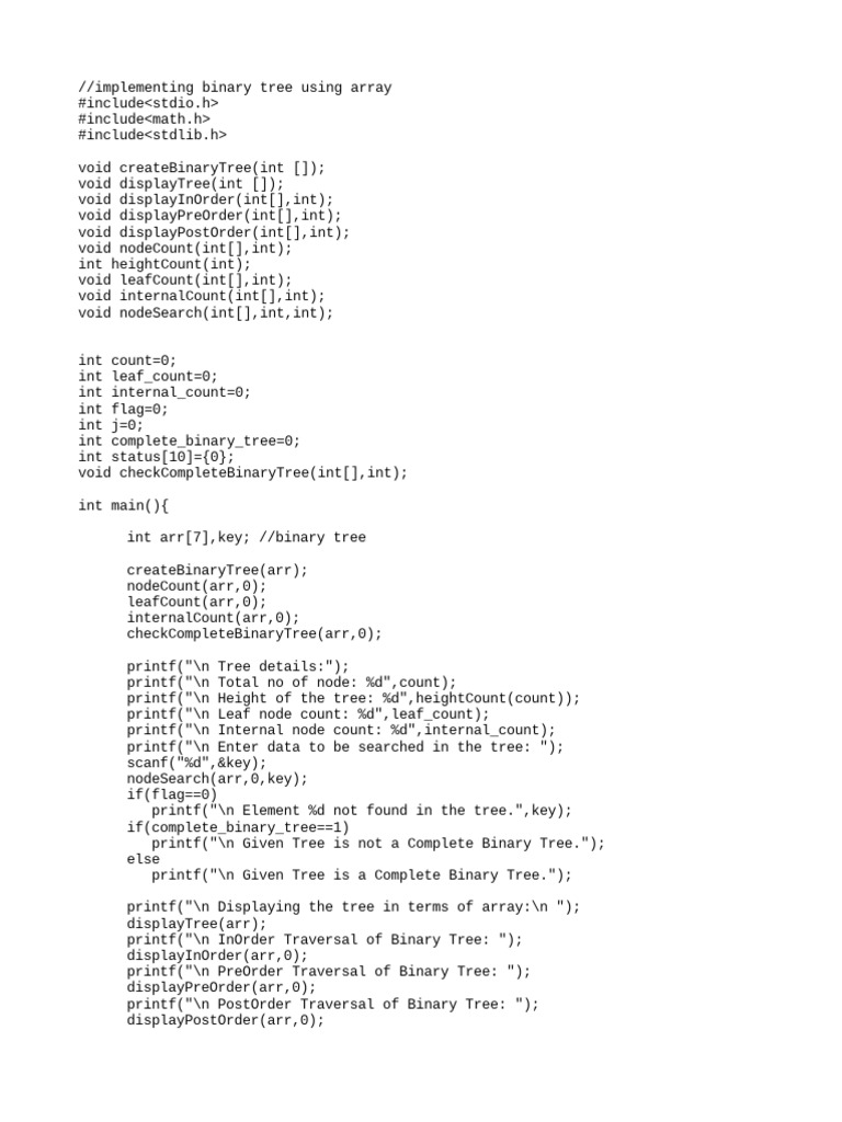 Binary Tree Pdf Computer Science Theoretical Computer Science