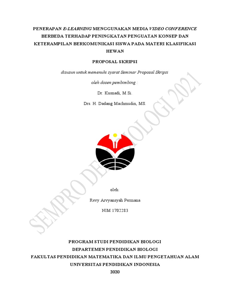 Rancangan Proposal Sempro - Revy A P (1702283) | PDF