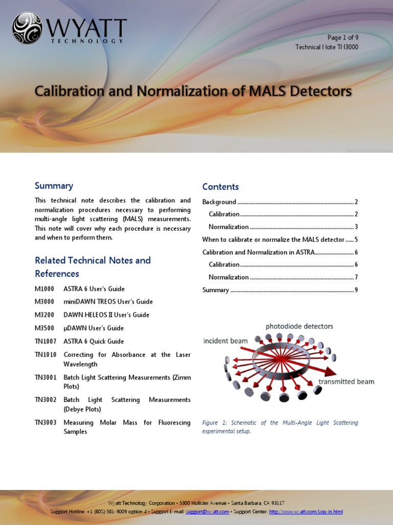TN3000 - Calibration and Normalization of MALS Detectors Rev A | PDF ...