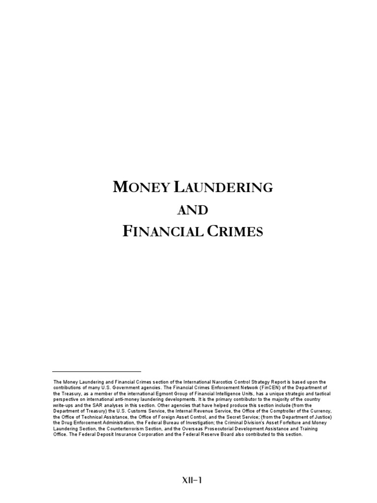 Money Laundering and Financial Crimes (PDFDrive) | PDF | Money ...